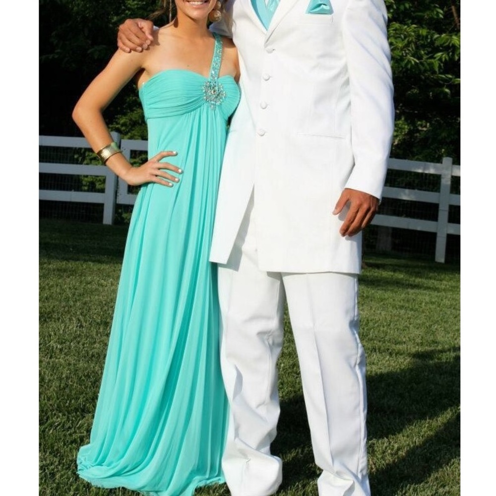 Turquoise Long Prom Dress - Gem
